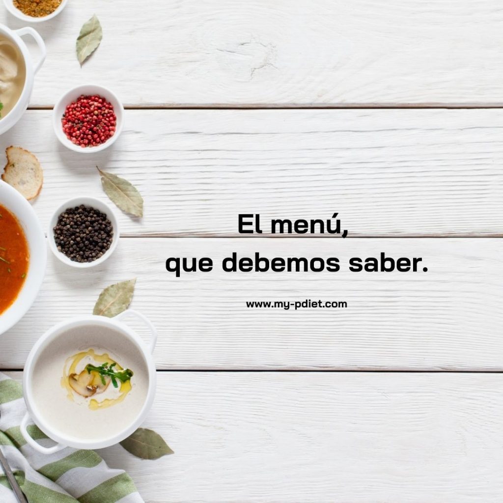 El menú, que debemos saber. - My-PDiet.com - Nutrición