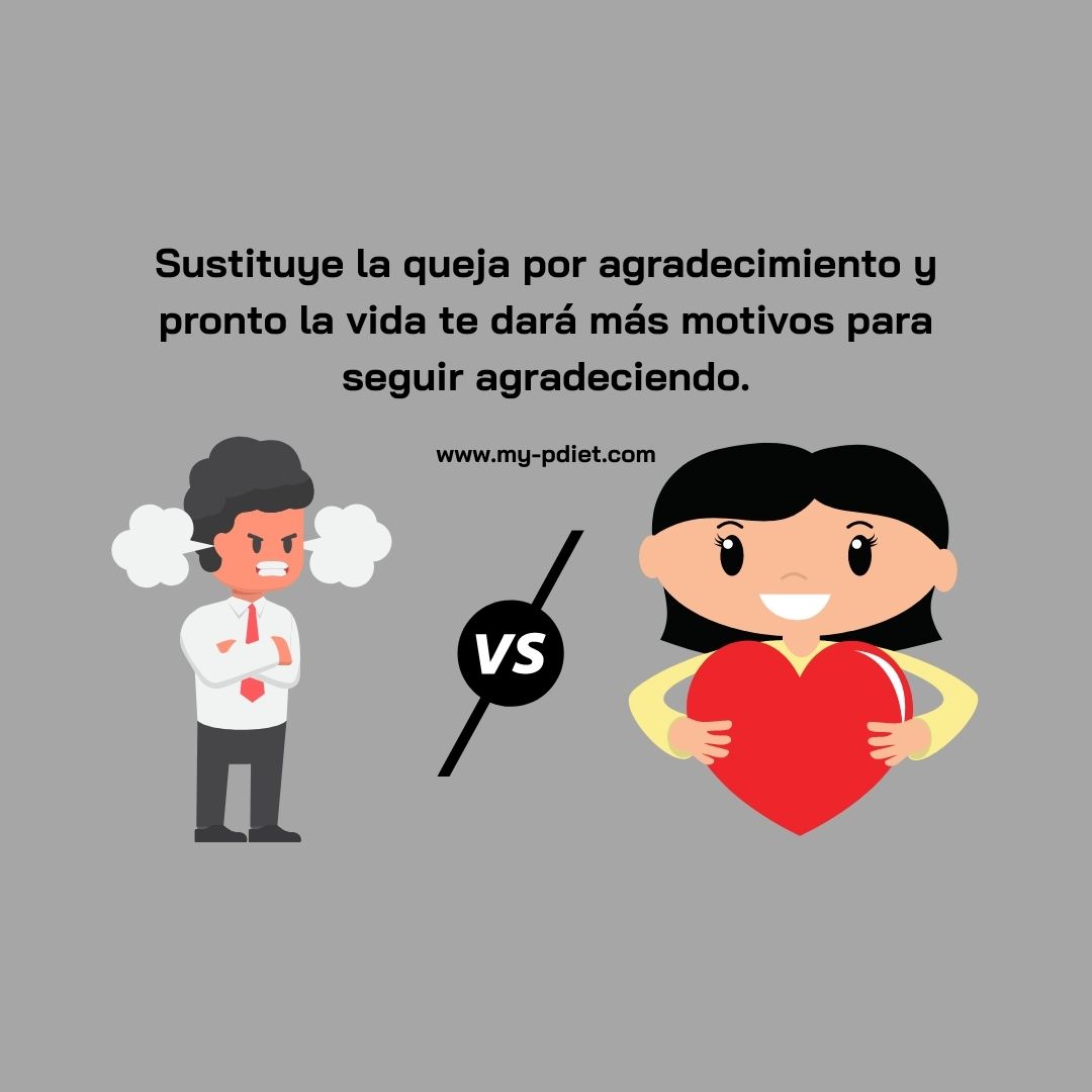 Frase motivadoras: la queja y la gratitud. - My-PDiet.com - Nutrición